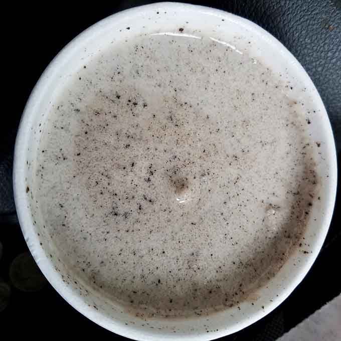 This Oreo milkshake is thick enough to require serious straw commitment, and that's exactly how it should be.