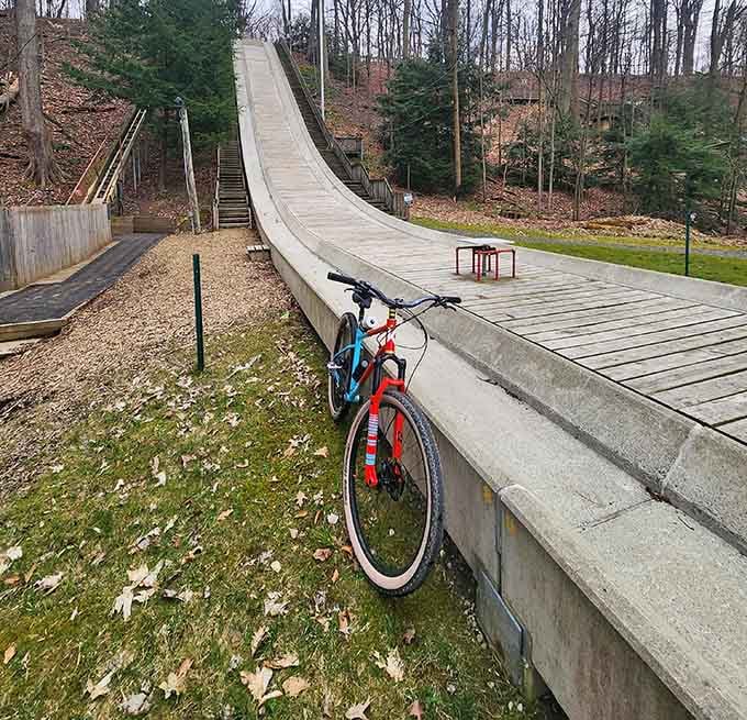 From this angle, the chute looks almost innocent, like it won't send you screaming at highway speeds.
