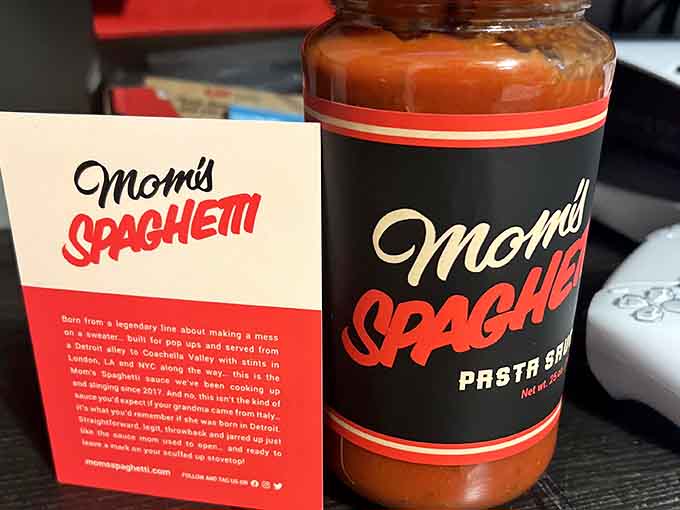 Jarred sauce you can take home, because sometimes you need Mom's Spaghetti in your own kitchen.