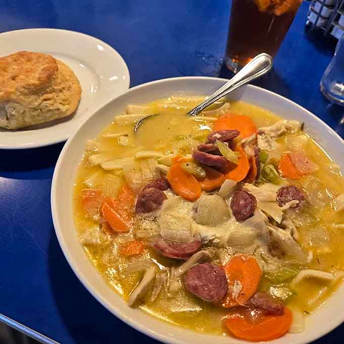 Hearty soup loaded with vegetables and sausage warms you from the inside out on Wisconsin's coldest days.