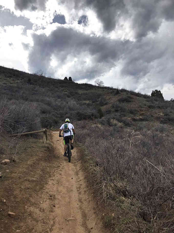 Mountain bikers tackle these trails with the determination of knights charging into battle, minus the armor and horses.