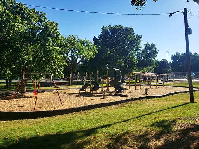 Naches Applewood Park provides the perfect place for kids to burn energy while adults contemplate mountain views.