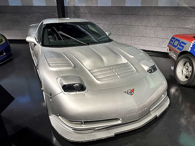 Silver perfection catches the light like a mirror ball, this sleek machine looking ready to outrun its own reflection.