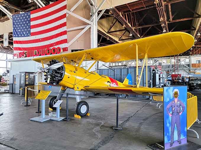 That cheerful yellow Stearman biplane trained countless pilots who went on to do extraordinary things during wartime.