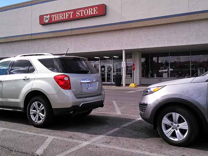 The full parking lot tells you everything about this place before you even walk through those doors.