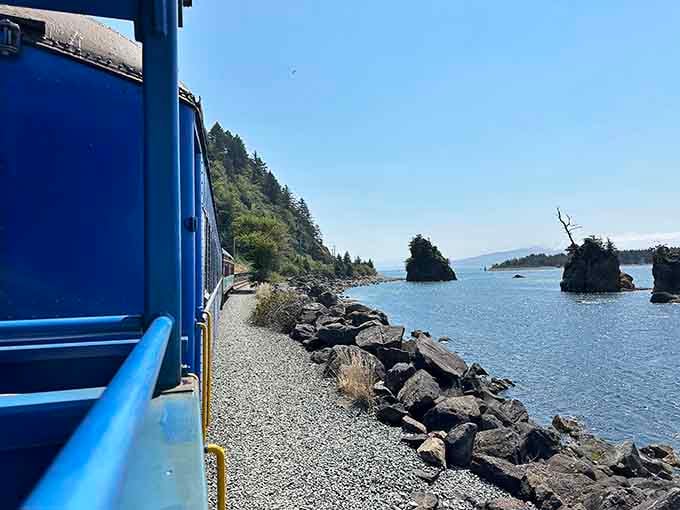 Rocky outcrops rising from Tillamook Bay create a landscape that cameras love and memories are made of.
