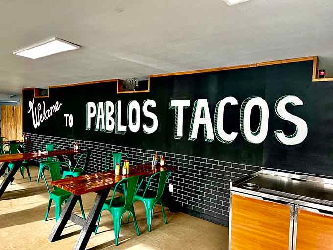 Pablo's Tacos keeps it simple with bold graphics and bright colors, because sometimes less really is more delicious.