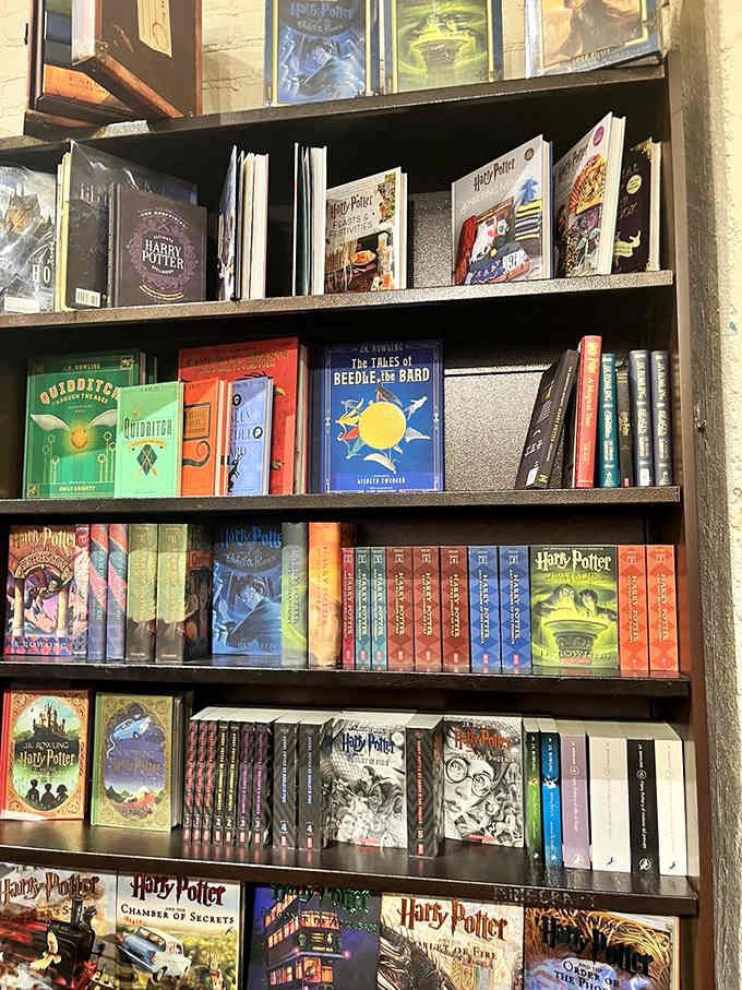 Harry Potter shares shelf space with other beloved series, proving some magic never gets old no matter your age.