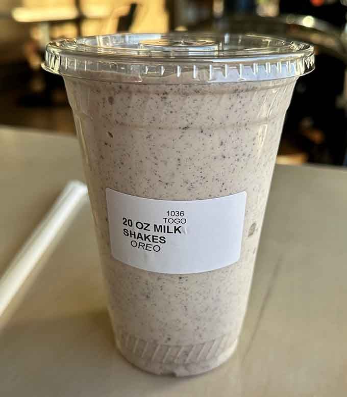 An Oreo milkshake thick enough to require serious commitment, and worth every creamy, cookie-filled sip you'll savor.