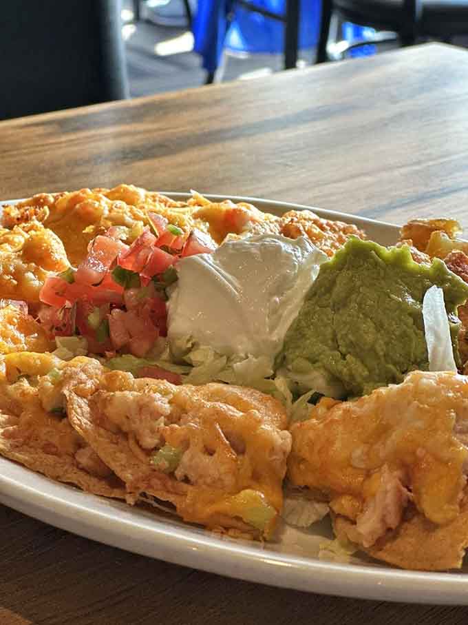 Lobster nachos that somehow make perfect sense once you take that first bite&mdash;crispy, creamy, and completely addictive.