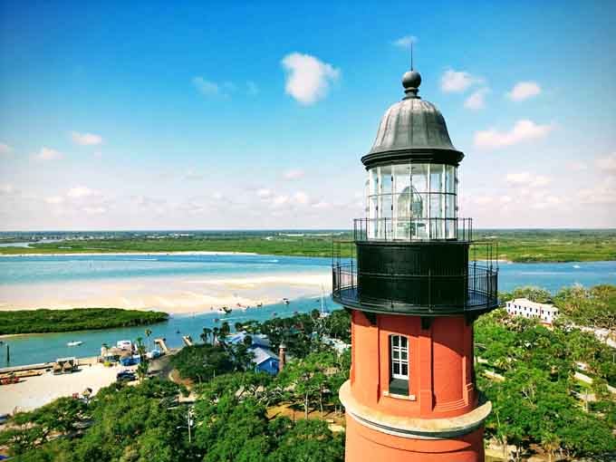 The gallery and lantern room offer 360-degree views that'll make every single step worth the effort.