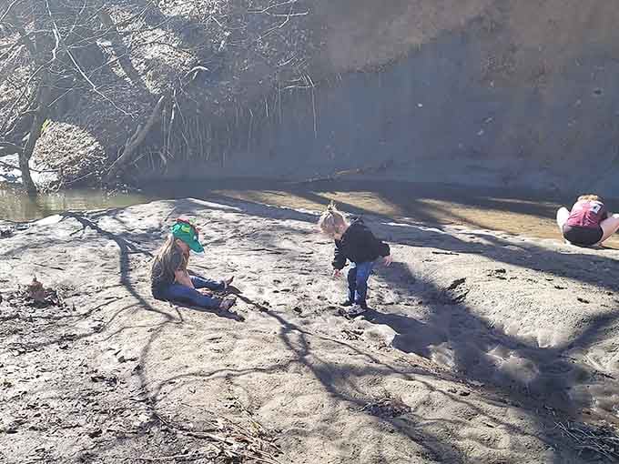 Future paleontologists hard at work, proving that getting dirty is sometimes the best kind of education available.