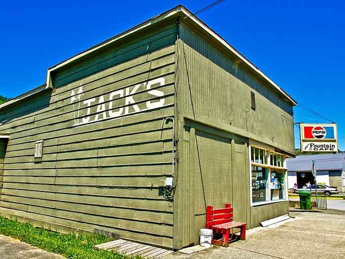Jack's building wears its weathered exterior like a badge of honor, proving character beats cosmetics every single time.