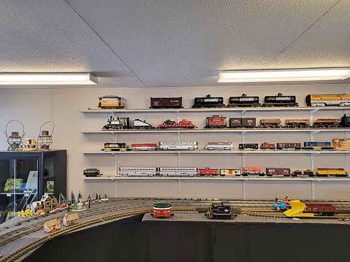 Shelves of tiny locomotives tell big stories about America's love affair with the rails.