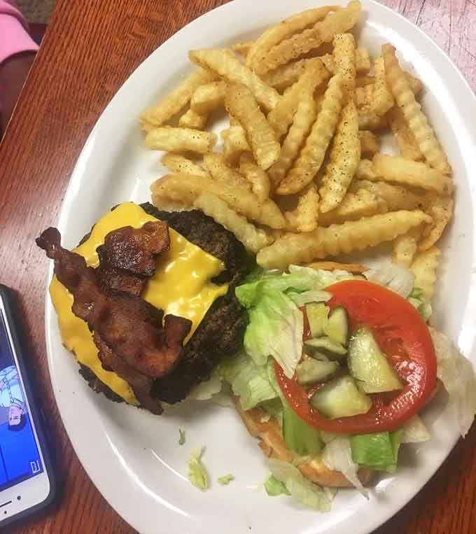 That bacon cheeseburger proves Ray's Diner knows its way around lunch just as well as breakfast.