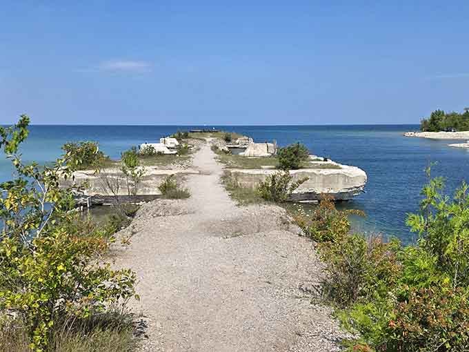 This limestone pier stretching into Lake Huron offers front-row seats to sunsets that'll make you forget all about Netflix.