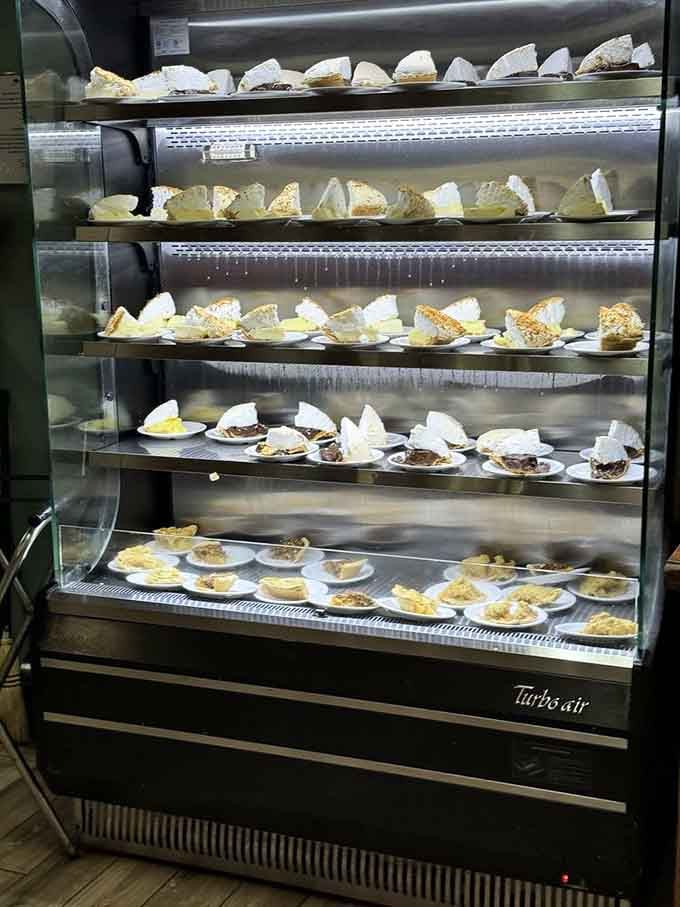 The dessert case displays rows of sweet temptation that make saving room absolutely mandatory.