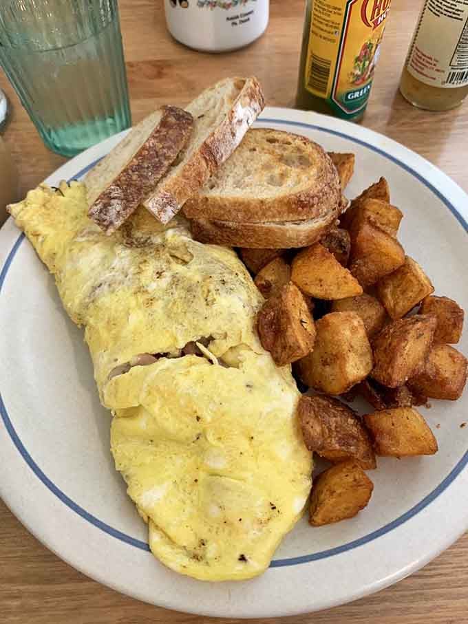 A fluffy Italian omelet paired with perfectly seasoned home fries makes you wonder why you ever ate cereal for breakfast.