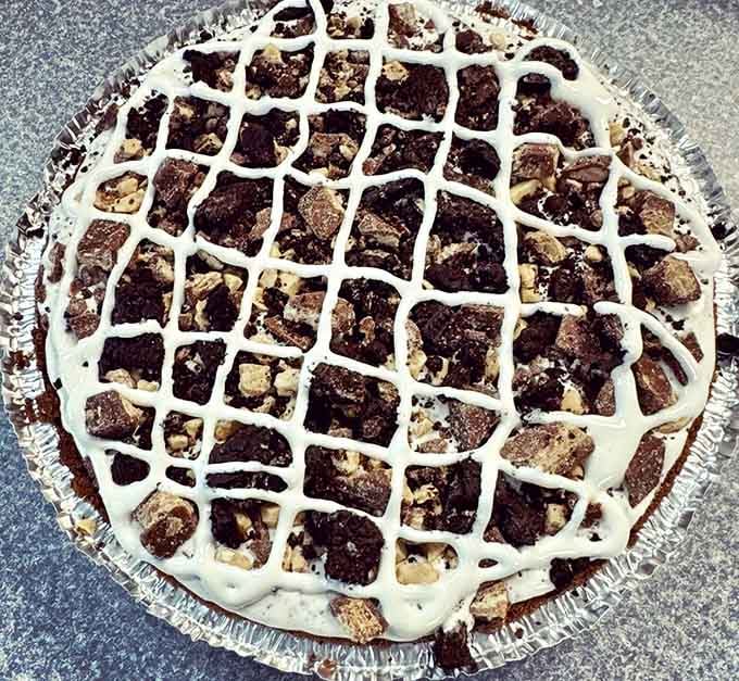 This ice cream pie looks like someone took all your favorite desserts and staged an intervention together.