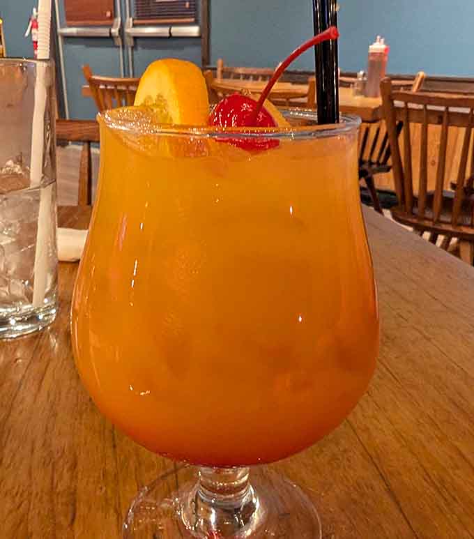 A tropical-looking beverage that pairs surprisingly well with smoked meats and Lancaster County's pastoral charm everywhere.