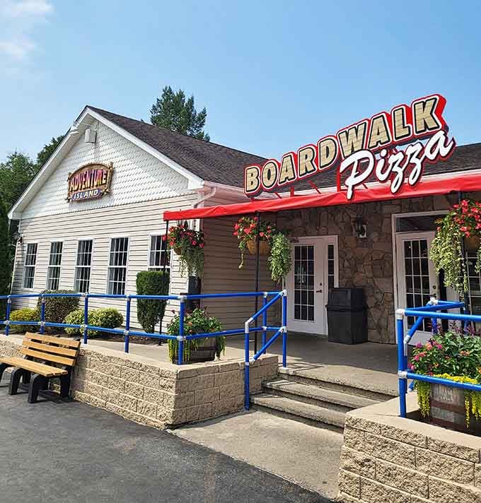 Boardwalk Pizza stands ready to refuel your adventures with classic comfort food that tastes better when you're waterlogged.