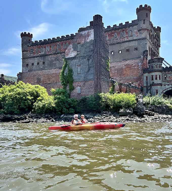 Two kayakers, one magnificent ruin, and enough photo opportunities to fill your camera roll for months.