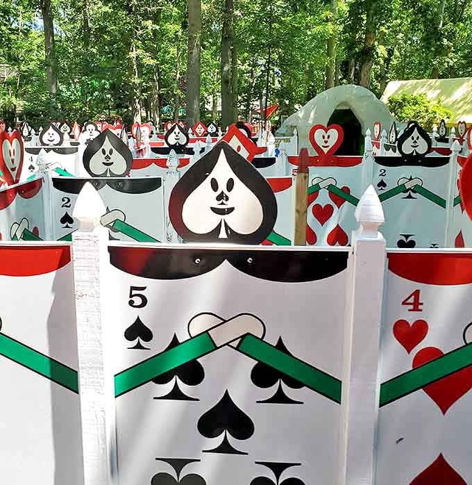 Navigate this card maze and you'll feel like Alice, minus the confusing caterpillar and questionable mushroom consumption.