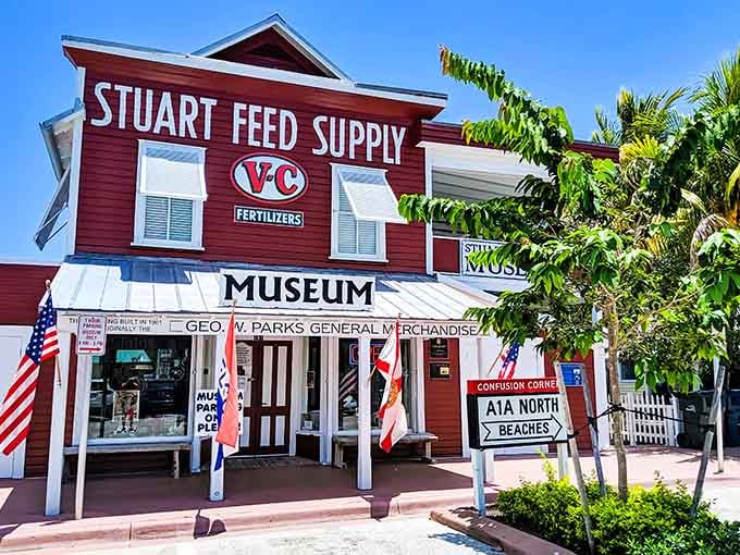 The Stuart Heritage Museum sits in a former feed store, because nothing says "preservation" like repurposing a building with character.