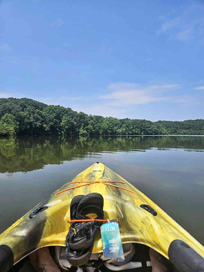 Paddling into mirror-smooth water where the only agenda is going wherever the current suggests sounds pretty good.