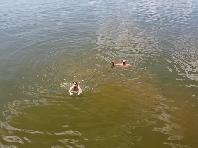 Pure summer joy captured in one perfect moment on Alabama's secret swimming spot.