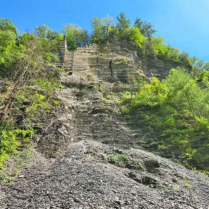 Those layered rock walls tower 400 feet high, making you feel wonderfully insignificant in the best way.