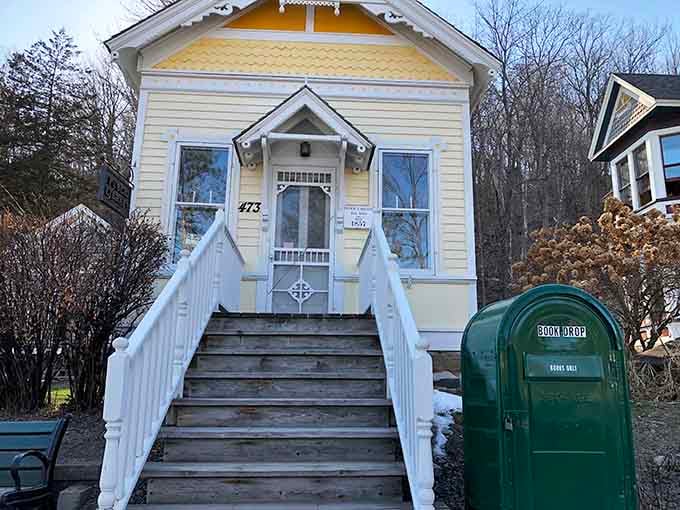 The public library proves that even book repositories can be adorable when they're housed in charming yellow cottages with character.