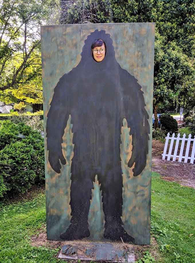 Strike a pose as sasquatch and suddenly you're seven feet tall with excellent posture, living your cryptozoological best life outdoors.