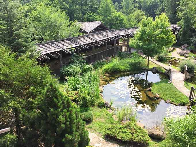 Tranquil Japanese gardens offer a peaceful breather between the sensory overload happening inside these walls.