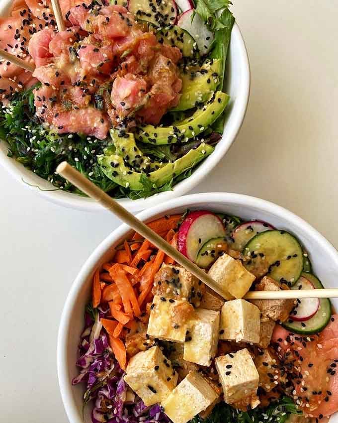 Poke bowls bursting with color and flavor prove that healthy food doesn't have to look or taste like rabbit food anymore.