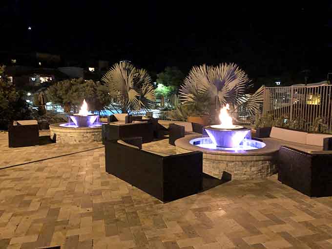 Fire pits and mountain views: because sometimes the best entertainment is just sitting still and staring.