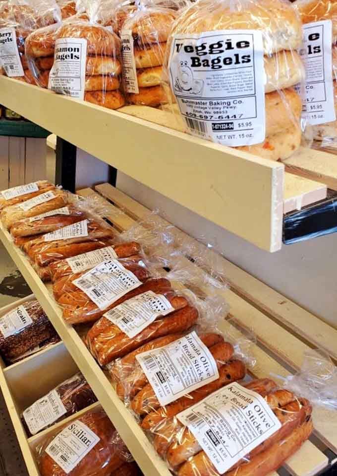 Fresh bagels from local bakeries, because even roadside stops deserve better carbs than gas station fare.