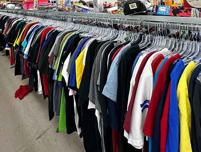A t-shirt collection so vast it makes department stores look like they're not even trying anymore, honestly.