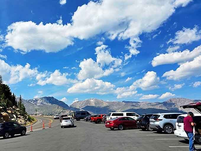 Overlook parking fills quickly when the views are this spectacular, proving great vistas never go out of style with any generation.