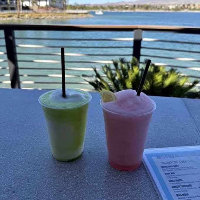 Frozen drinks in tropical colors that taste like vacation decided to stay for the weekend.