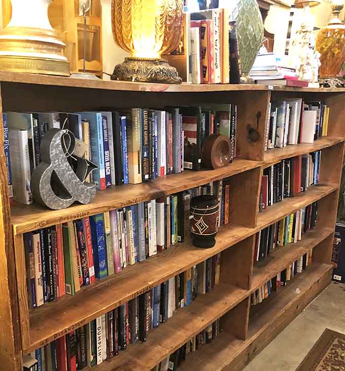 Books lined up like old friends waiting to tell their stories to someone new who'll actually appreciate them.