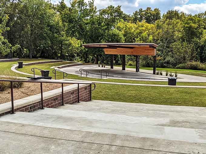 Railyard Park offers green space and modern amenities where trains once rumbled, proving old spaces can learn delightful new tricks.