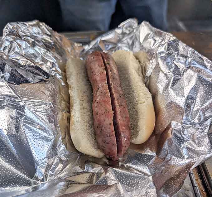 The Polish sausage stands alone, confident in its ability to satisfy without needing elaborate accompaniments or explanations.
