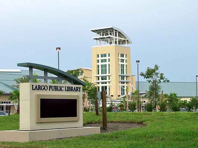 Modern architecture meets practical design at this library, proving affordable towns still invest in community resources and knowledge.