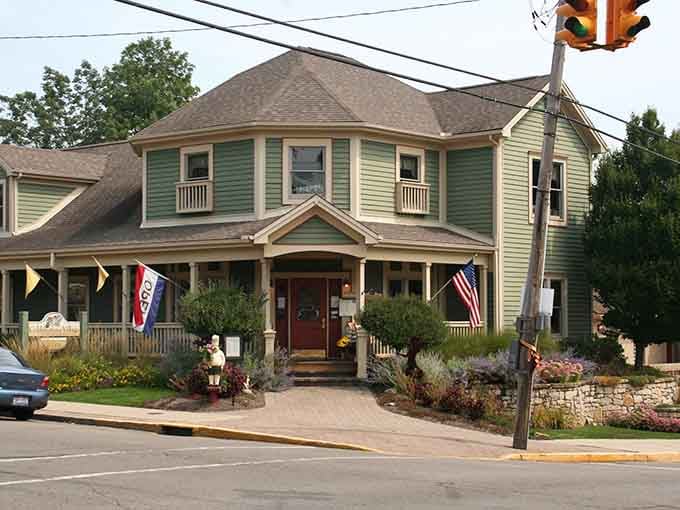 This grand building commands attention like the town elder who's seen everything and remembers it all fondly.