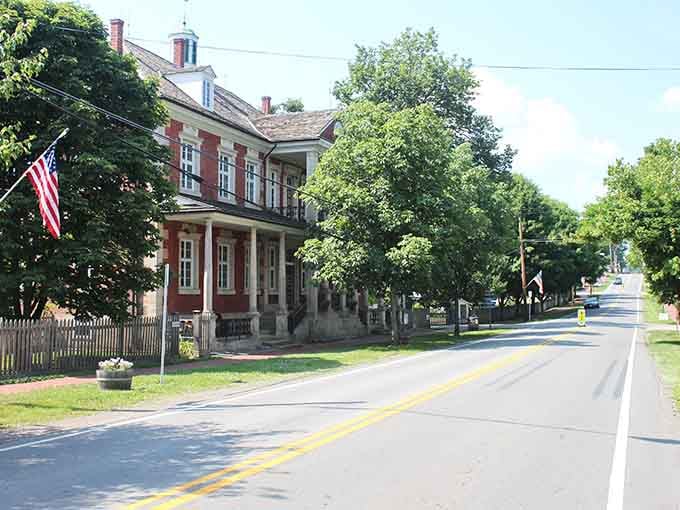 That stately brick home with the American flag represents the kind of architecture they simply don't build anymore.