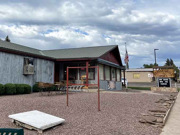 Small-town charm meets big-sky country in this weathered building that's seen generations come and go.