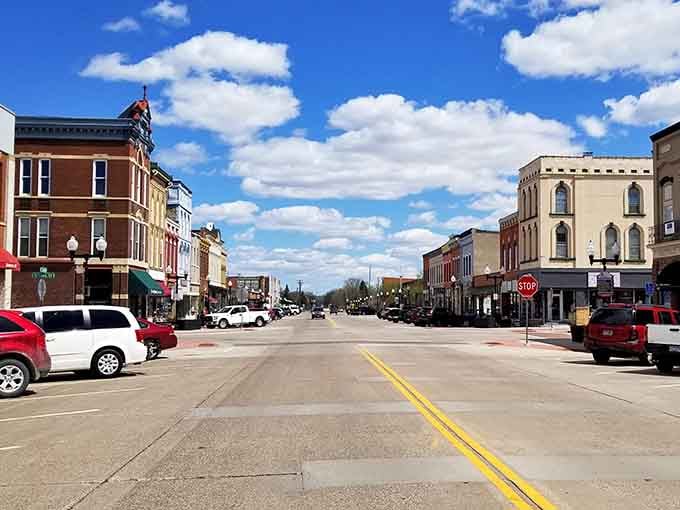 Wide-open streets stretch endlessly forward, inviting you to slow down and discover what makes this town truly special.