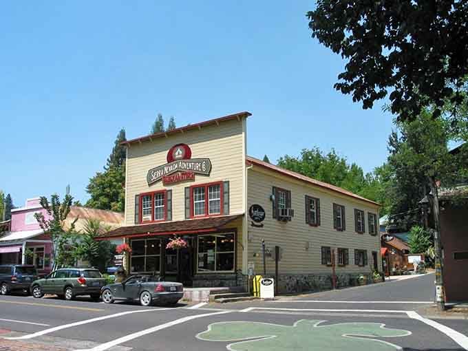 This classic storefront building anchors Main Street with old-fashioned charm that makes you want to slow down and browse.