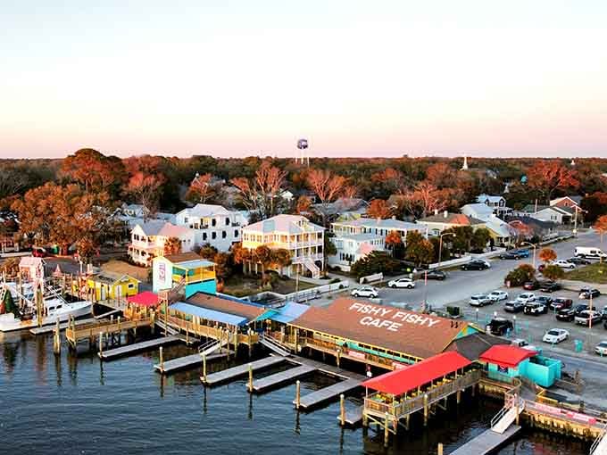 Sunset paints the waterfront in colors so perfect you'd swear someone adjusted the saturation just for you.